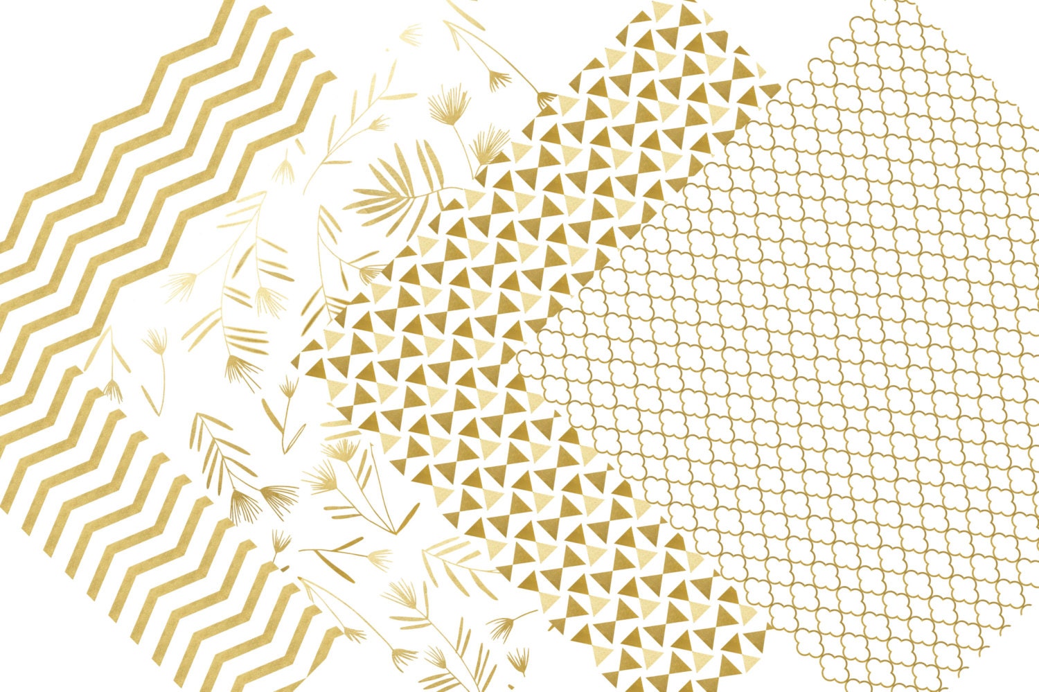 Gold Metallic Digital Paper Gold and White Scrapbook Papers | Etsy