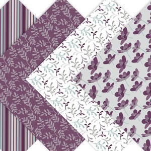 Floral Digital Paper "spring Flowers" Floral Patterned Paper, Hand ...