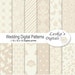 Beige Wedding Digital Paper, Wedding Patterns in Champagne & Ivory ...