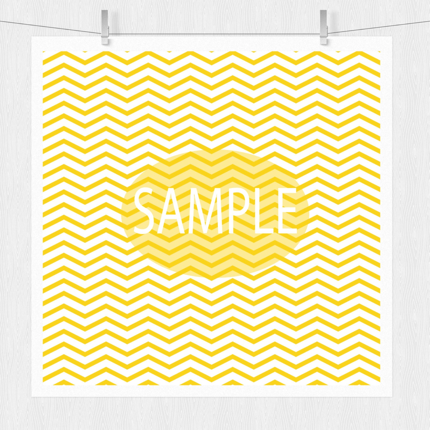 Yellow Chevron Digital Paper Pack, Digital Scrapbook Paper, Yellow and ...
