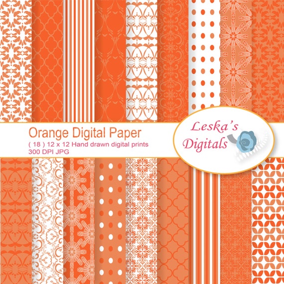 Orange Scrapbooking Paper