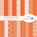 Orange Digital Paper Orange Scrapbook Paper Pack Digital | Etsy