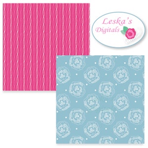 Cottage Chic Digital Paper - Pink Digital Paper Sheets, Floral Digital ...