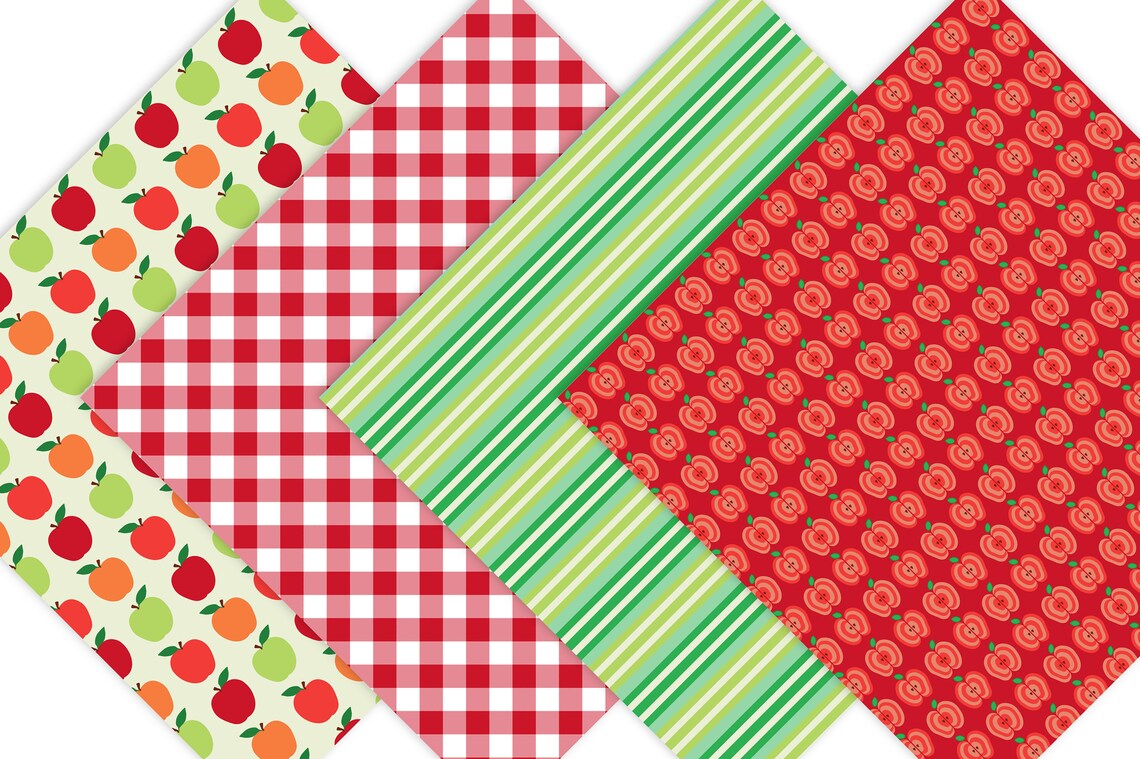 Apple Digital Paper Apple Backgrounds Apple Themed Papers | Etsy