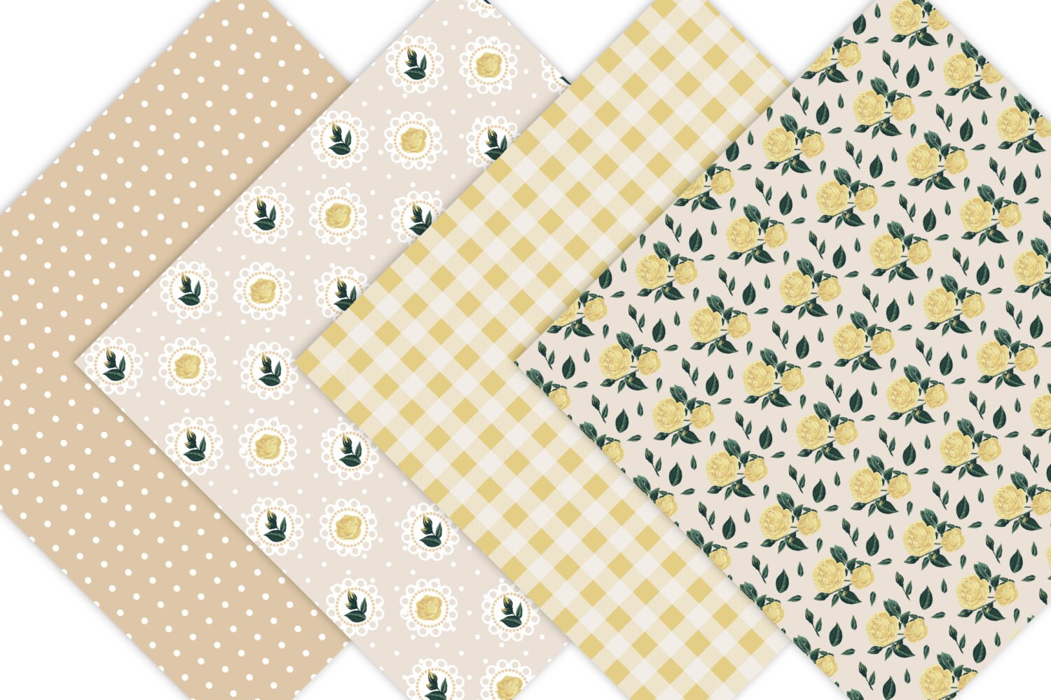 Rustic Rose Digital Paper Shabby Chic Scrapbook Floral | Etsy