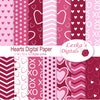 Candy Cane Digital Paper, Candy Cane Stripes Paper Pack, Christmas ...