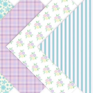 Spring Floral Paper Pack, Spring Color Patterns, Spring Digital Paper ...