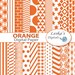 Orange Digital Paper - Orange Scrapbook Paper - Commercial Use ...