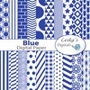 Blue Digital Paper Blue Scrapbook Paper Commercial Use Backgrounds ...