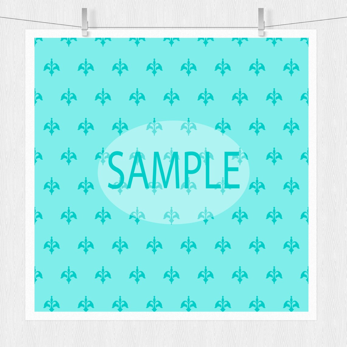 Aqua Blue Damask Digital Paper aqua BLUE Digital | Etsy