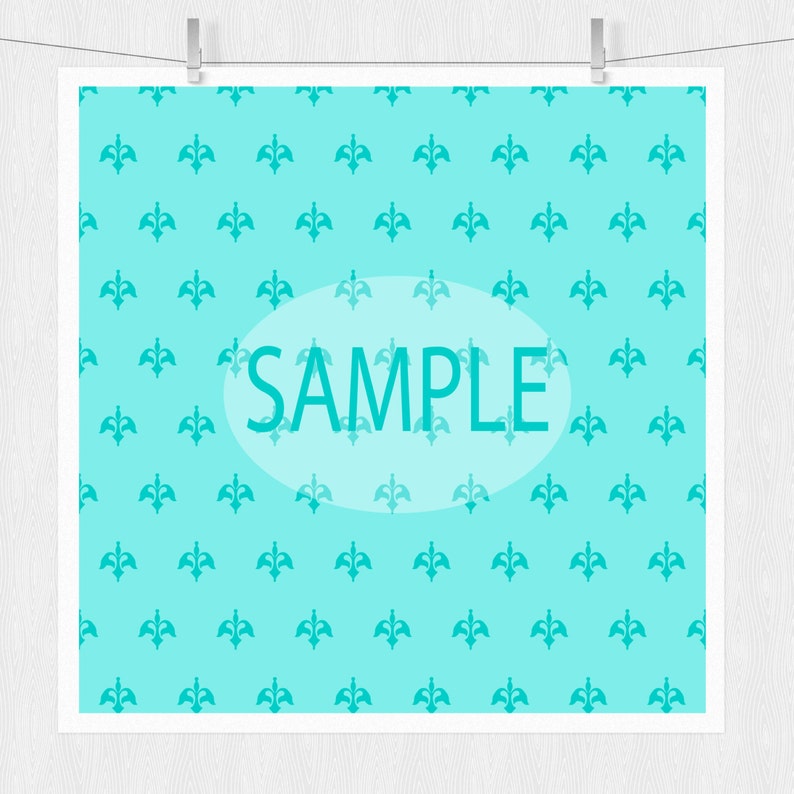 Aqua Blue Damask Digital Paper aqua BLUE Digital | Etsy