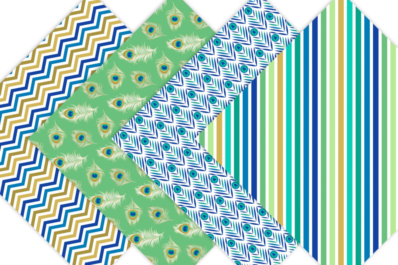 Peacock Scrapbooking Paper peacock DIGITAL Paper - Etsy