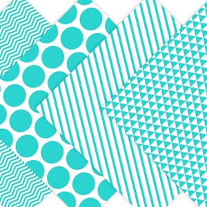 Aqua Digital Paper - AQUA Scrapbook Paper Pack - Digital Background ...