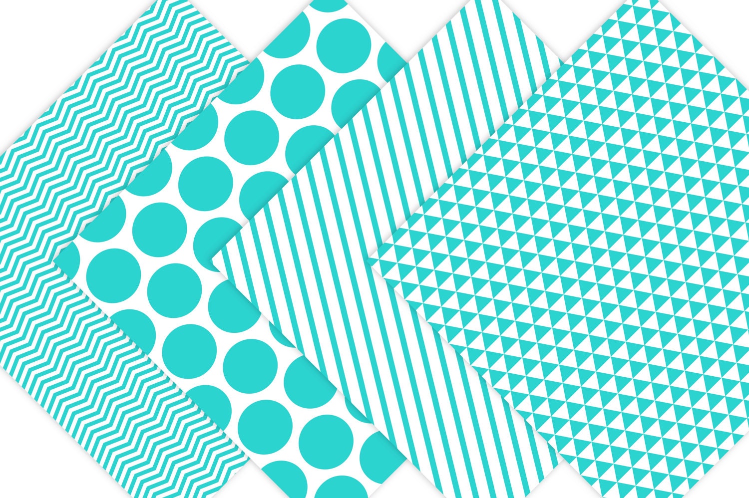 Aqua Digital Paper - AQUA Scrapbook Paper Pack - Digital Background ...