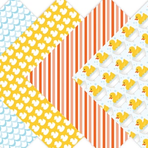 Rubber Duck Digital Paper Rubber Ducky Scrapbook Paper Duck Background ...