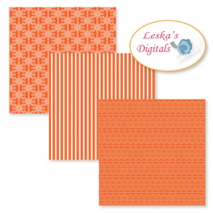 Orange Digital Paper - Orange Scrapbook Paper Pack - Digital Set of ...