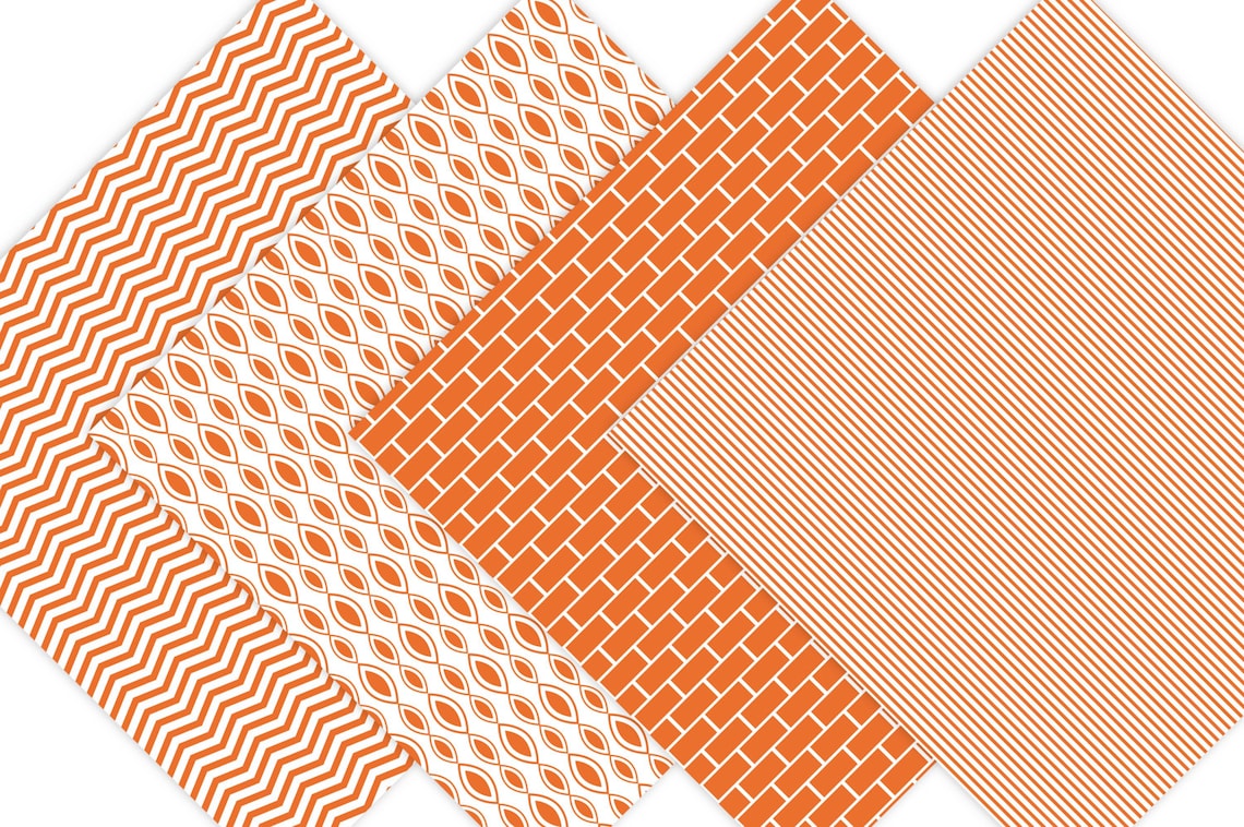 Orange digital paper Orange scrapbook paper Commercial use | Etsy