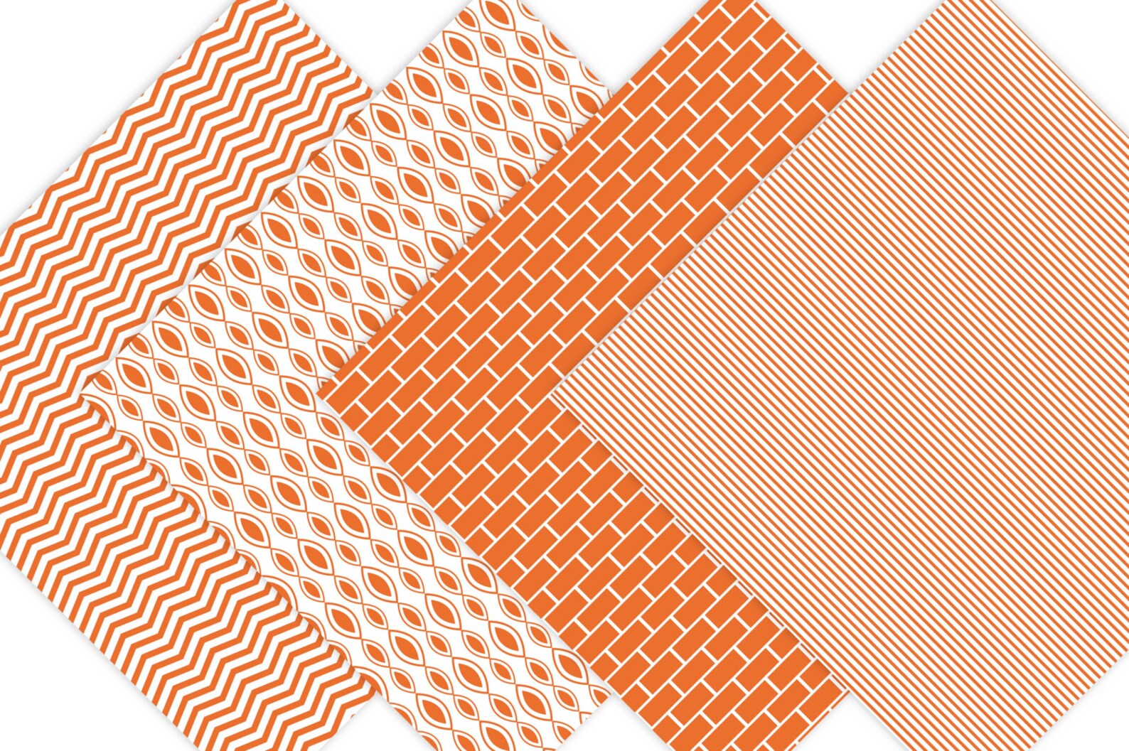 Orange digital paper Orange scrapbook paper Commercial use | Etsy