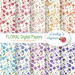 Spring Flowers Digital Paper: "floral DIGITAL Paper" Hand Drawn Floral ...