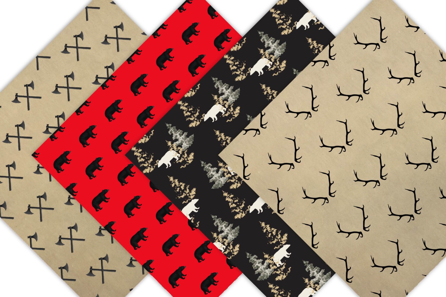 Lumberjack Rustic Forest Background: lumberjack DIGITAL - Etsy