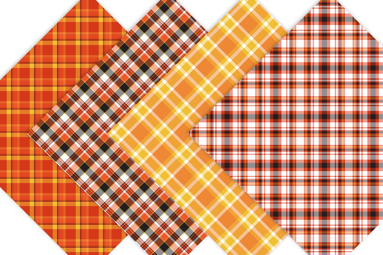 Black and Orange Digital Paper Orange Paper Pack Halloween | Etsy