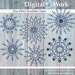 Digital Snowflake Clipart - Glitter Snowflakes - Christmas Clipart ...