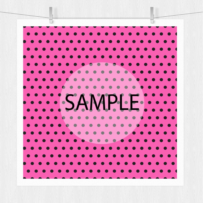 Hot Pink Black Digital Paper- Scrapbook Paper in Bohemian Style - Boho ...