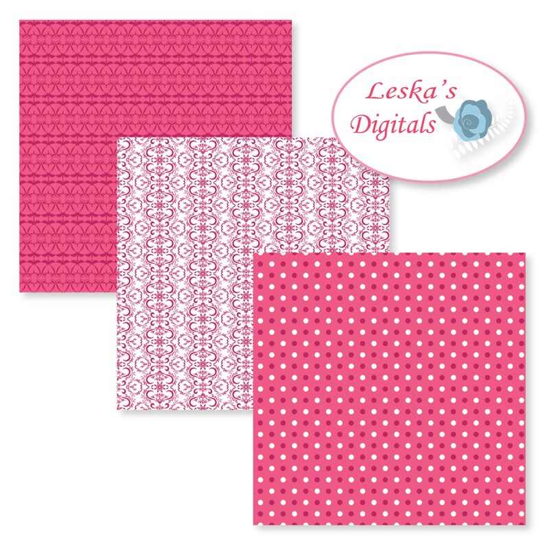 Digital Paper Pack: "fuchsia Magenta" Pick Digital Background ...