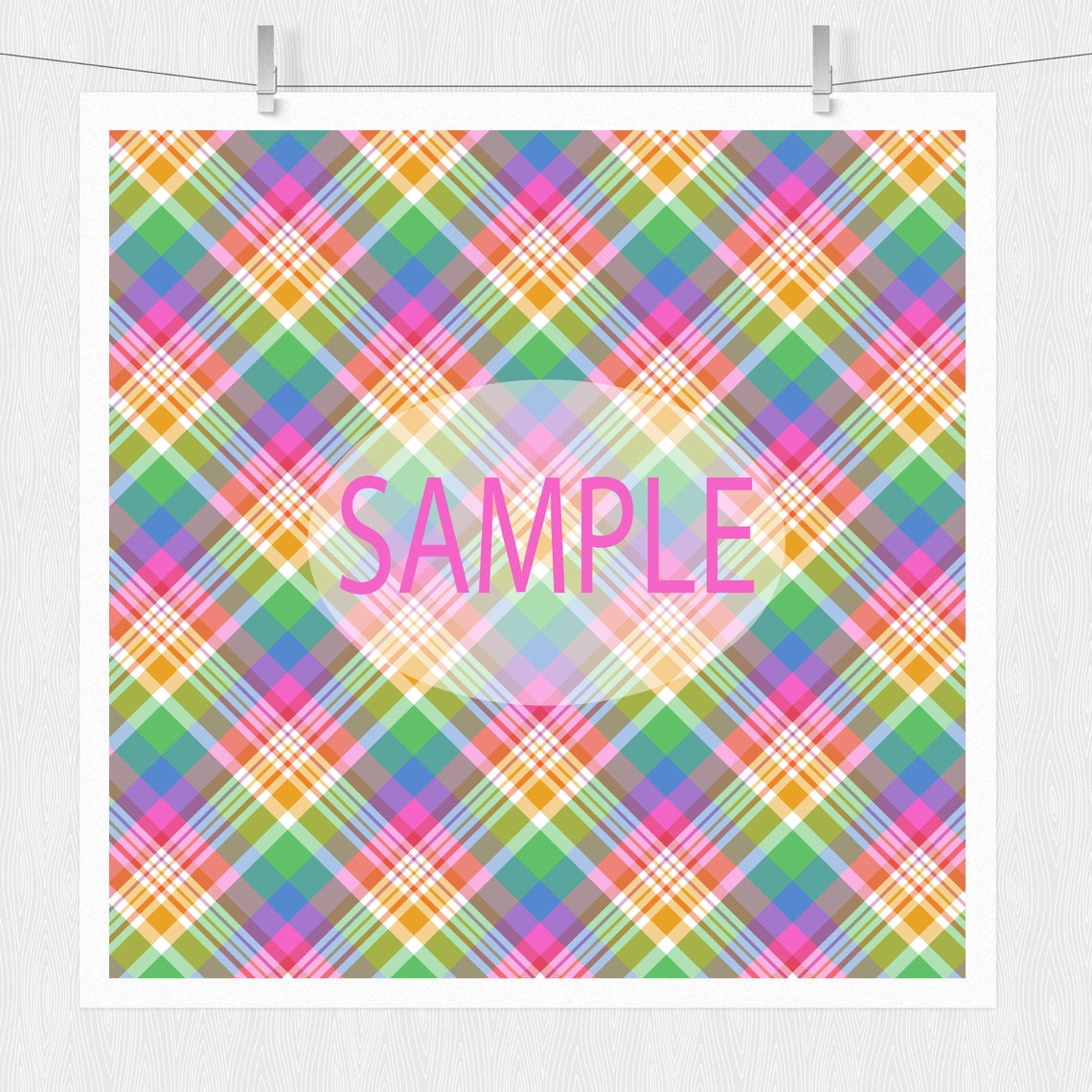 Digital Scrapbooking Plaids, Colorful Bright Plaid Digital Paper, Plaid ...