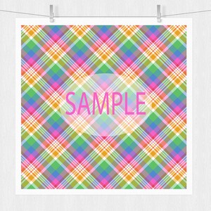 Digital Scrapbooking Plaids, Colorful Bright Plaid Digital Paper, Plaid ...