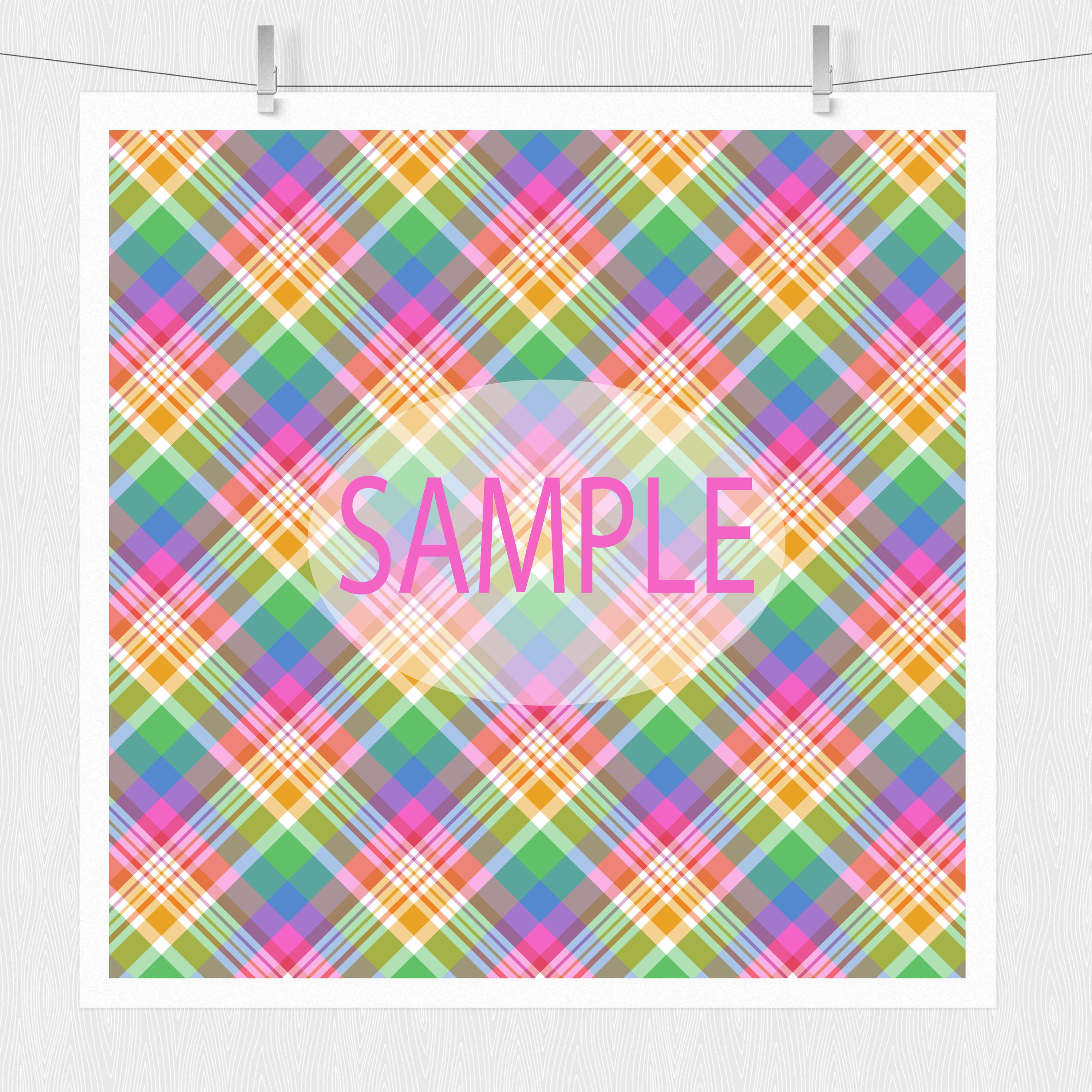 Digital Scrapbooking Plaids Colorful Bright Plaid Digital - Etsy