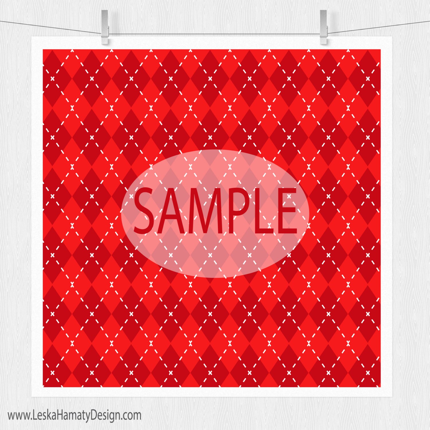 Colorful Argyle Paper, Argyle Digital Scrapbook Paper, Argyle Patterned ...