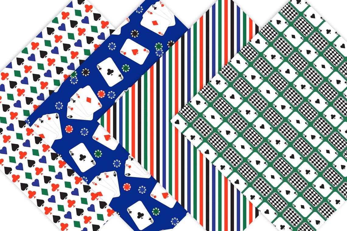 Casino Digital Scrapbook Paper Poker Party Digital Paper - Etsy