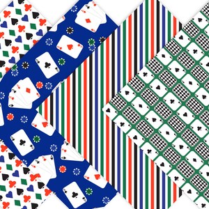 Casino Digital Scrapbook Paper, Poker Party Digital Paper Pack, Poker ...