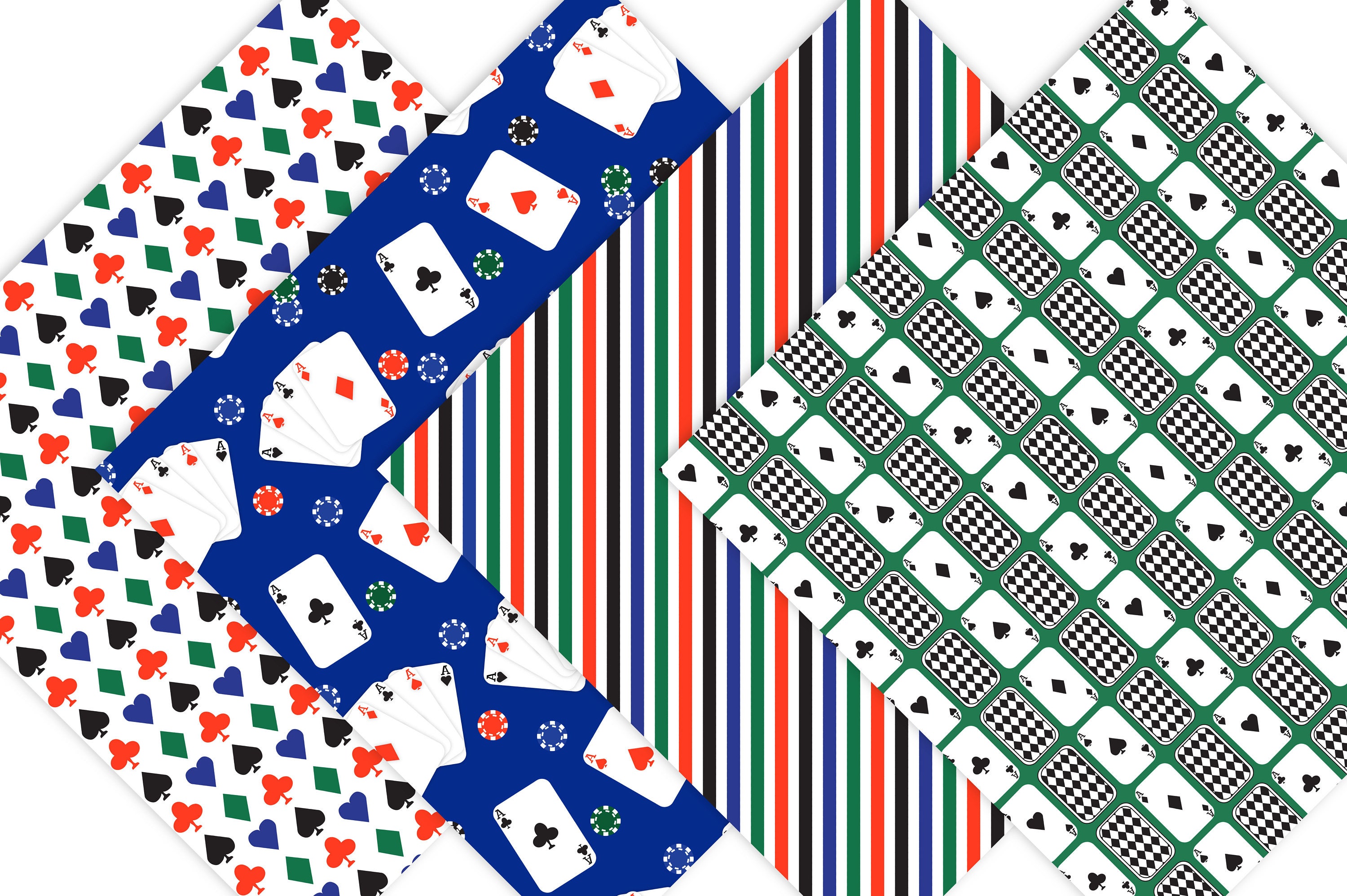 Casino Digital Scrapbook Paper Poker Party Digital Paper | Etsy