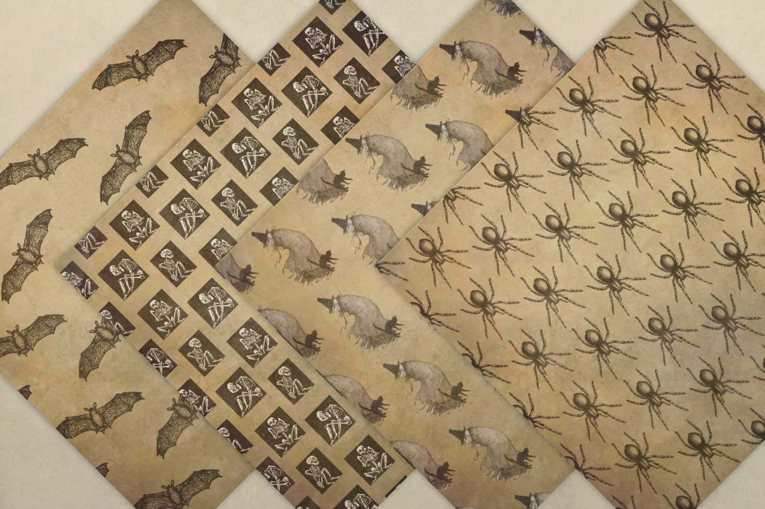 Digital Halloween Papers halloween Backgrounds | Etsy