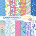 Summer Paper Pack, Beach Digital Paper, Summer Vacation Digital Paper ...