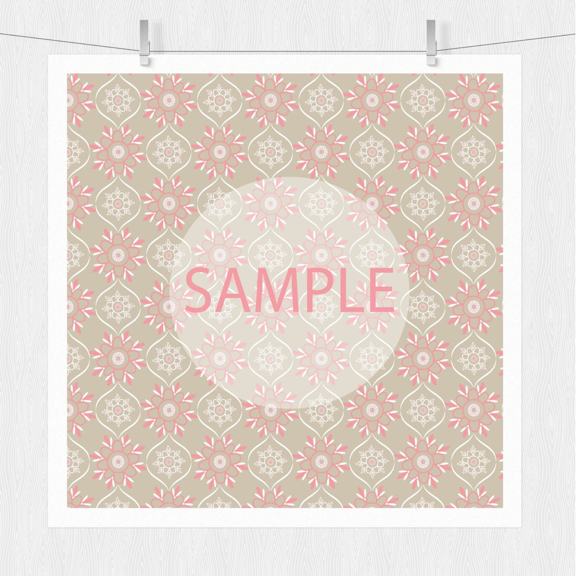 Scrapbook Digital Paper - BOHO Backgrounds in Soft Pink and Beige ...