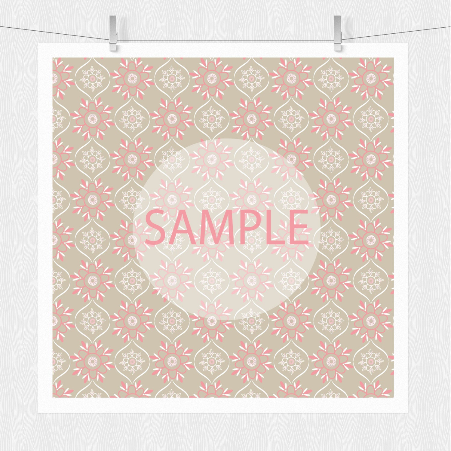 Scrapbook Digital Paper BOHO Backgrounds in Soft Pink and - Etsy