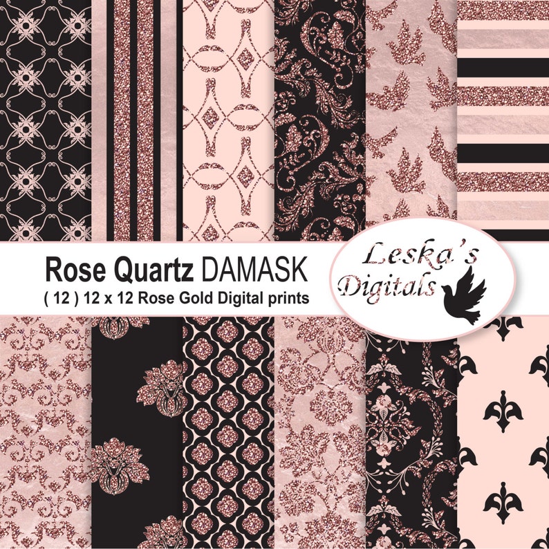 Elegant Digital Paper for Weddings and Black Tie Events: "black and ...