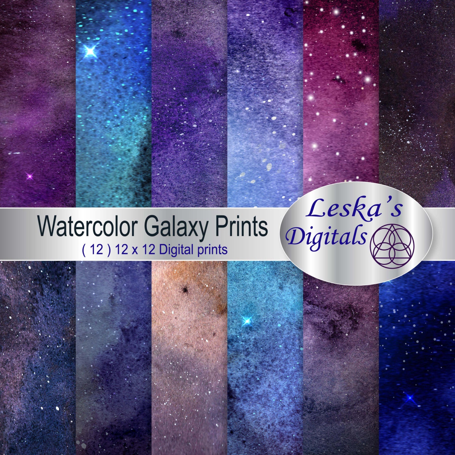Galaxy Digital Paper "watercolor Texture" Watercolor Paper, Vibrant ...