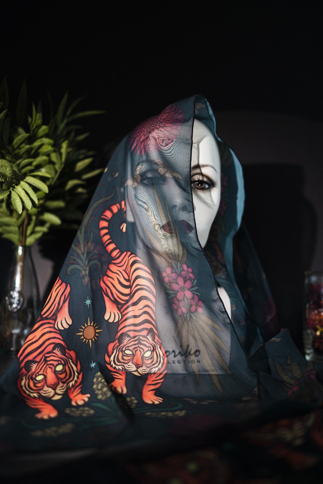 Year of the Tiger Scarf Light and Flowing Fabric - Etsy