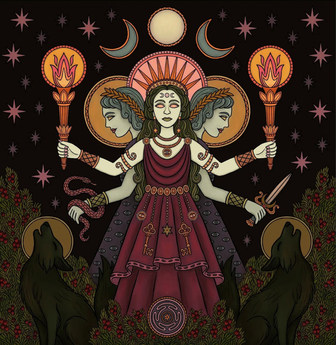 Hecate Fine Art Giclée Print on Archival Watercolor Paper Greek Goddess ...