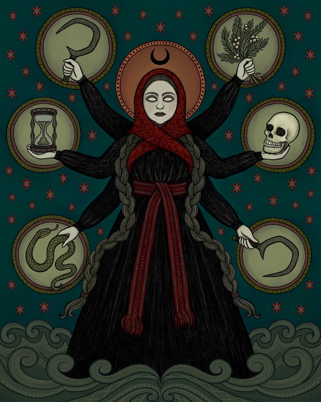 Mara / Marzanna / Morana Slavic Goddess Fine Art Giclée - Etsy