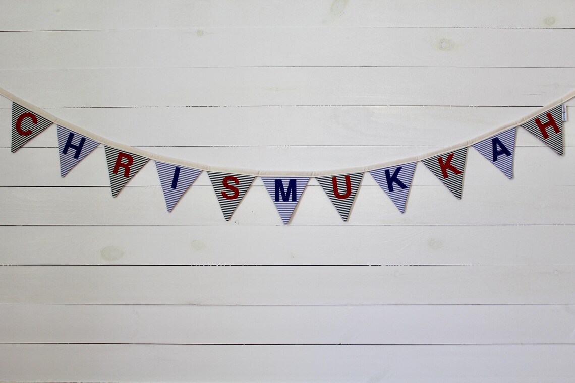 Chrismukkah Banner Flags Interfaith Holiday Decorations - Etsy