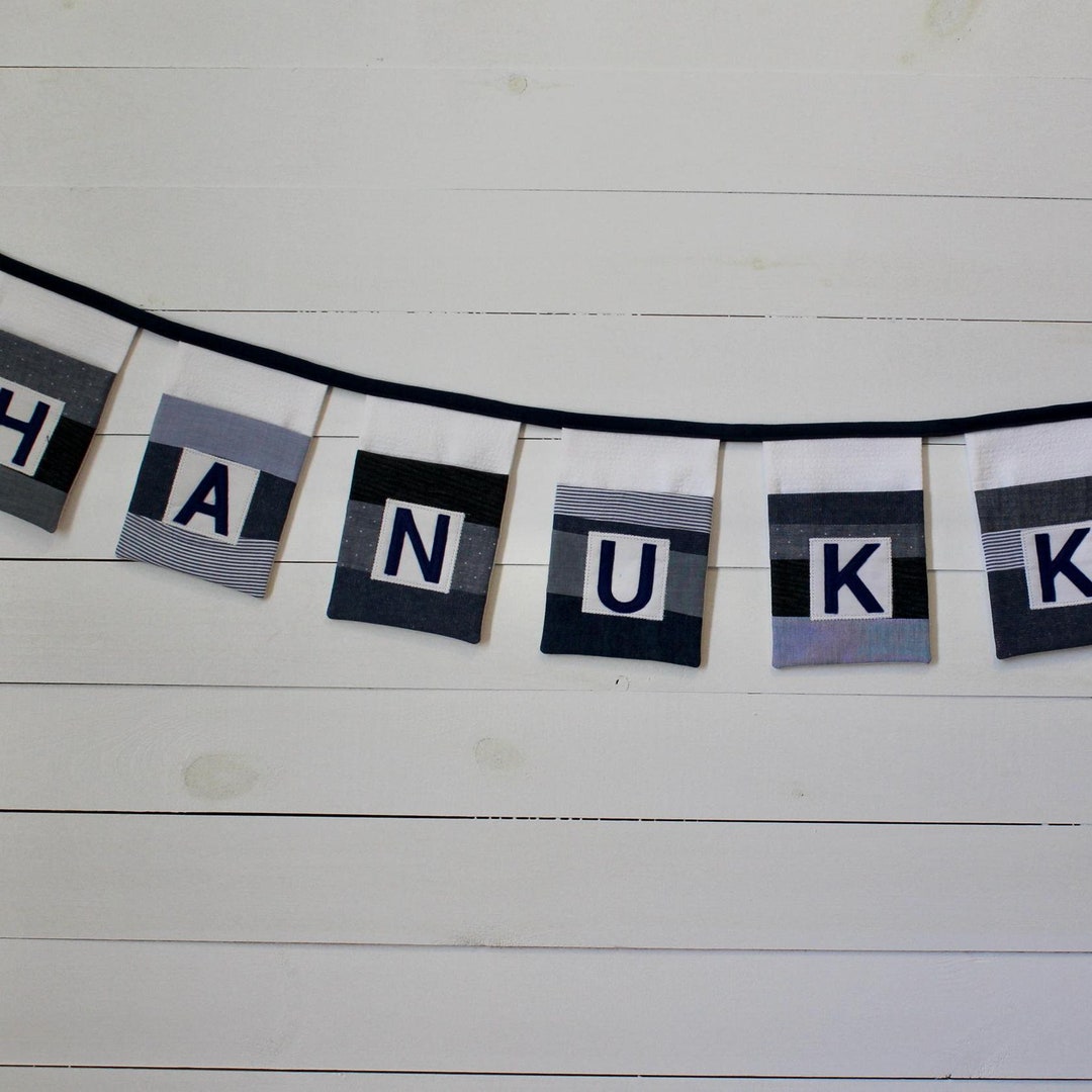 Baby's First Hanukkah Pocket Banner, Chanukah Countdown Garland - Etsy