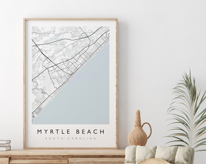 MYRTLE BEACH City Map Print Myrtle Beach City Poster City Map Poster ...