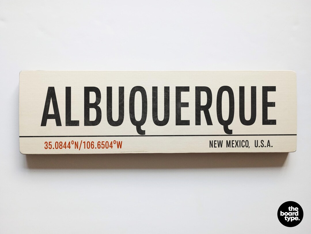 ALBUQUERQUE Wooden Sign - Albuquerque New Mexico Sign - Vintage Retro ...