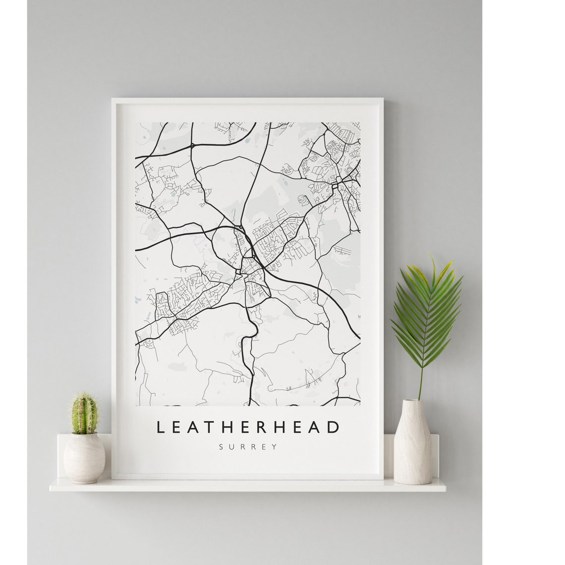 LEATHERHEAD Surrey Map Print Leatherhead Map Surrey - Etsy