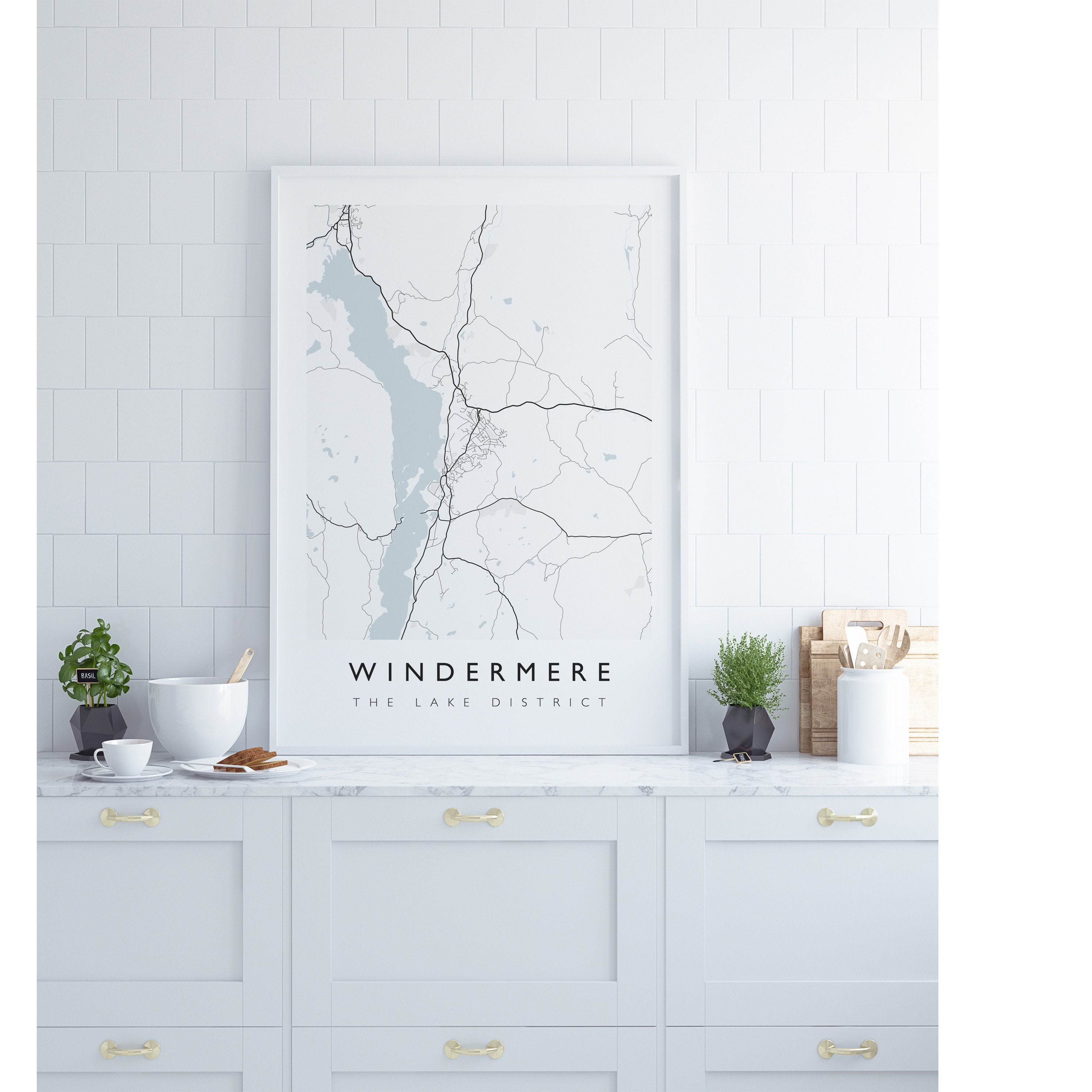 WINDERMERE Map Print Lake District Maps Windermere Poster - Etsy UK